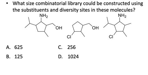 solved what size combinatorial library could be constructed