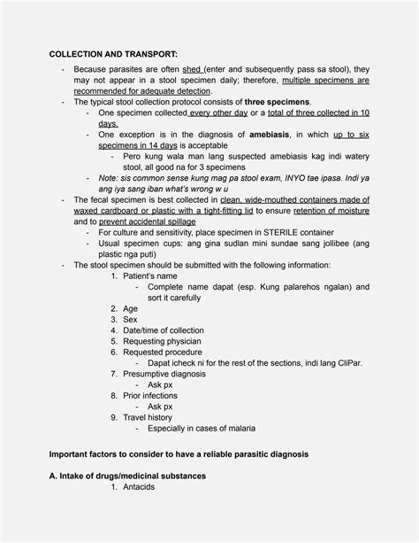 Solution Stool Processing Collection And Processing Studypool
