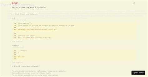 Three JS Example Codesandbox