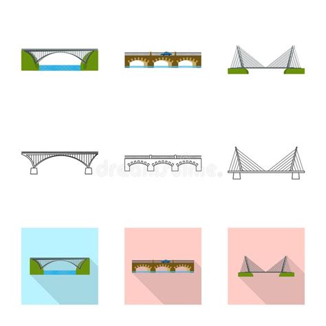 Vector Design Of Connection And Design Icon Collection Of Connection And Side Stock Symbol For