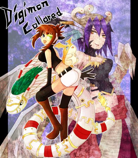 Coatlmon Digimon Original Ass Crests Digimon Digimon Creature Green Hair Lamia