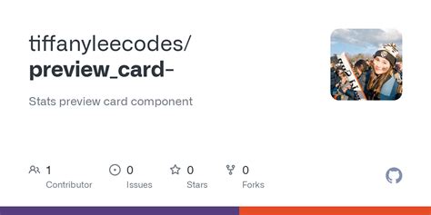 Github Tiffanyleecodespreviewcard Stats Preview Card Component