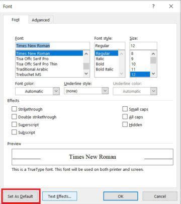 How To Set Default Font In Word Smart Word User PickupBrain Be Smart