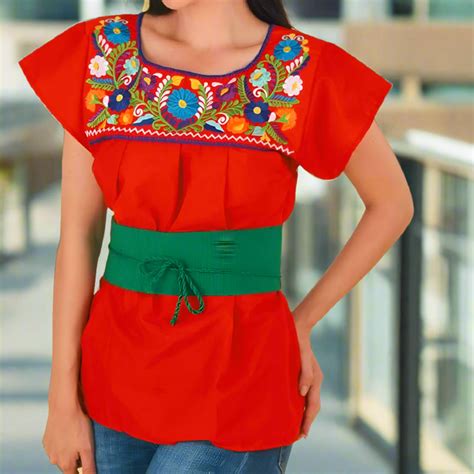 Blusa Bordada Tm 77325 Red Embroidered Blouse Nantlis Online Store