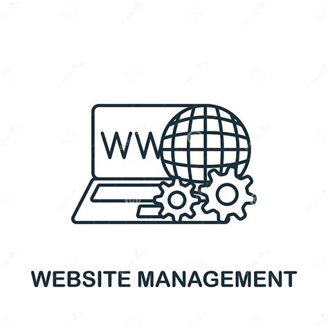 Website Management Icon Monochrome Simple Web Design Icon For Templates Web Design And