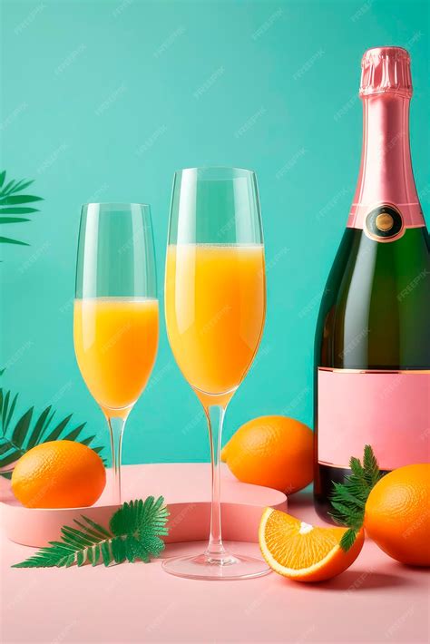 Premium Ai Image Mimosa Cocktail With Orange Juice