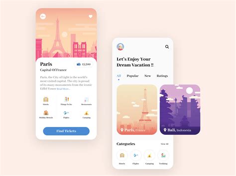 Travel Mobile App Ui Mockup Design By Divicreations On Dribbble