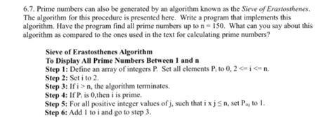 Solved 67 Prime Numbers Can Also Be Generated By An