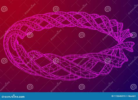Wireframe Mesh Ring Stock Vector Illustration Of Background