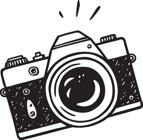 Camera Clipart Black And White Svg Cricut Silhouette File Digital