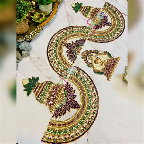 Multi Color Rangoli With Kalash And Lakshmi Foot Suave Rangoli
