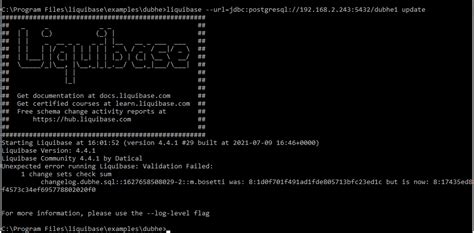 Error Running Update General Discussion Liquibase