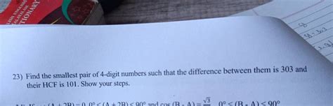 Find The Smallest Pair Of Digit Numbers Such That The Difference Be