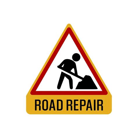 Road Works Sign Icon Or Logo In Vector 17793627 Vector Art At Vecteezy