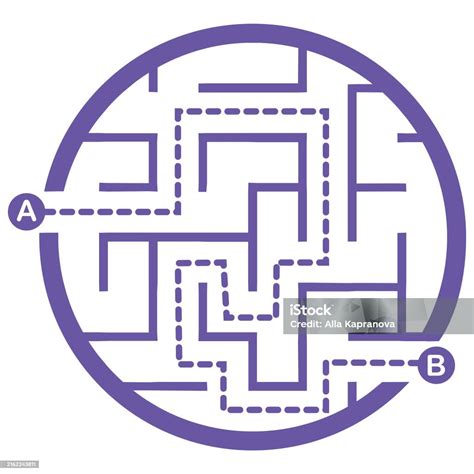 Simple Labyrinth Stock Illustration Download Image Now Abstract
