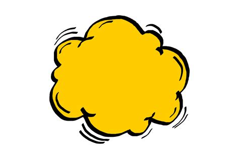 Exploding Cloud Chat Balloon In Comic Style 25033163 Png