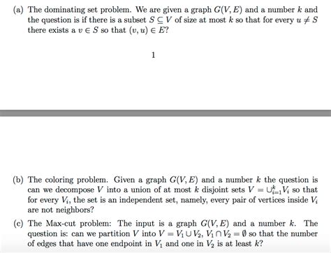 Solved Show That The Following Problems Are In Np Assume