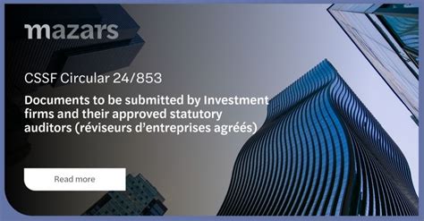 mazars in luxembourg on linkedin circular cssf 24 853