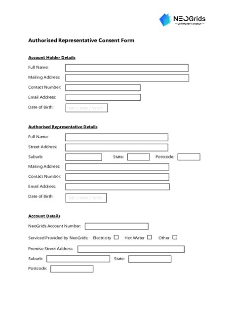 Fillable Online Authorised Representative Consent Form Fax Email Print