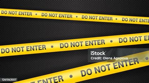 경찰 테이프 범죄 위험 라인 주의 경찰 라인 고립 경고 테이프 노란색 경고 리본 집합입니다 흰색 배경의 벡터 그림입니다 입력하지