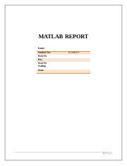 Matlab REPORT EDITED M Docx MATLAB REPORT Name Babe No Web PA Doc Web PA Scaling