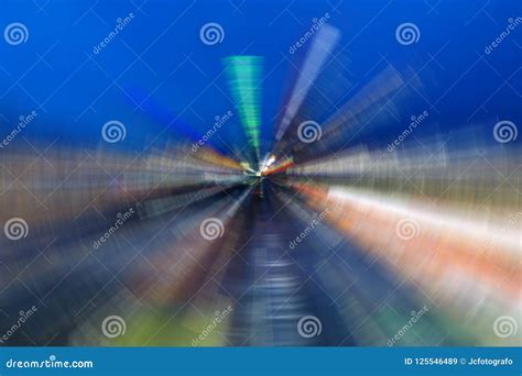 Abstract City Street Light Explosion Effect Stock Illustration