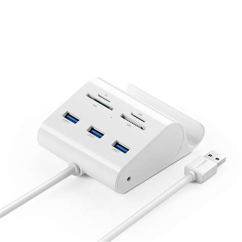 UGREEN US156 7-In-1 USB Hub Multi-Functional USB3.0 TF/SD/M2/MS Card ...