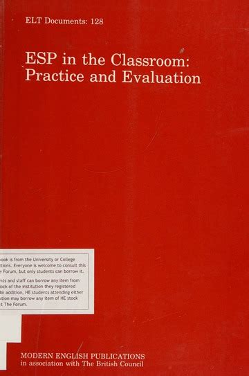 Esp In The Classroom Practise And Evaluation Varios Free Download Borrow And Streaming