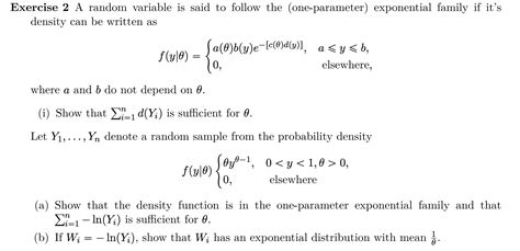 Solved Exercise A Random Variable Is Said To Follow The Chegg