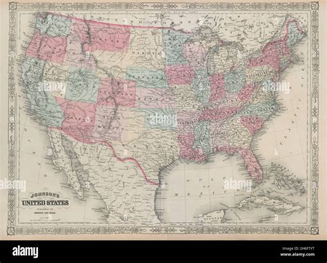 Johnsons United States Wyoming Part Of Dakota Territory 1865 Old