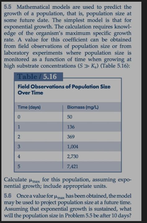 Solved 55 Mathematical Models Are Used To Predict The