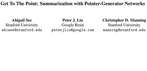 《get to the point summarization with pointer generator networks》阅读笔记 知乎