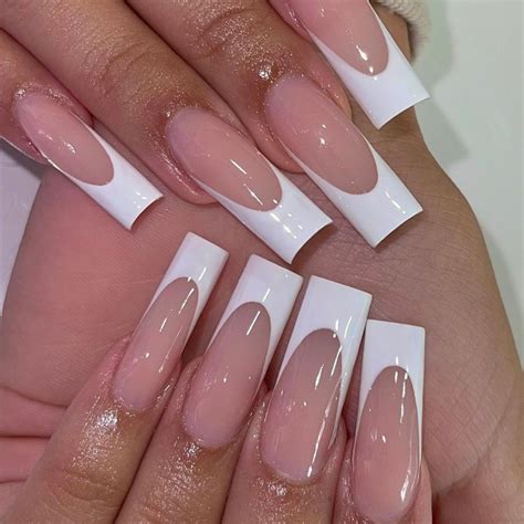 Thick White French Tip Nails At Aiden Scurry Blog