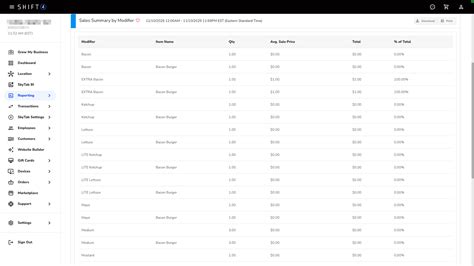 Use Pre Modifiers On Skytab Pos Shift4 Knowledge