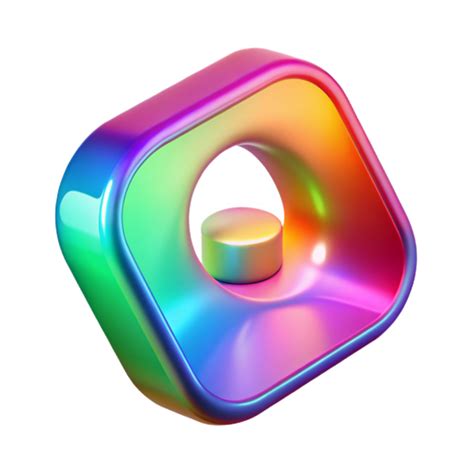 Abstract Rainbow 3d Render Colorful Geometric Shapes 56559676 Png