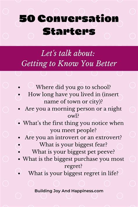 50 Conversation Starters for Introverts | Conversation starters, Conversation skills, Topics to ...