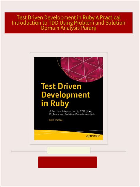 Download Test Driven Development In Ruby A Practical Introduction To