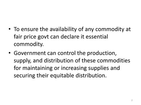 Lecture 54 Essential Commodities Act Ppt