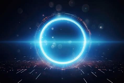 Premium Photo Futuristic Technology Background Circle Geometric Generative Ai