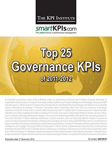 Top 25 Governance Kpis Of 2011 2012 By The Kpi Institute