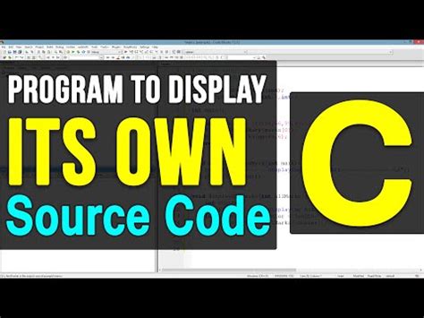 Learn C Programming Exercise Program to Display Its Own Source Code as ...