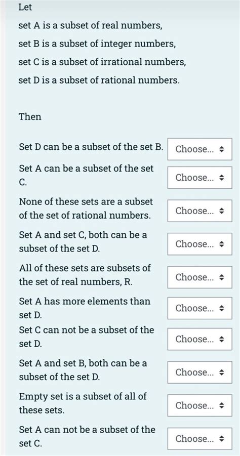 solved let set a is a subset of real numbers set b is a