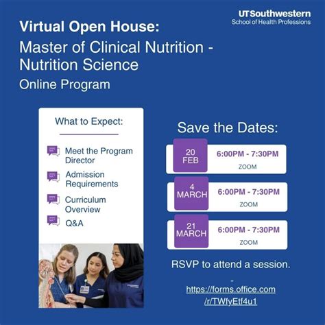 Virtual Open House Utsw Master Of Clinical Nutrition Nutrition