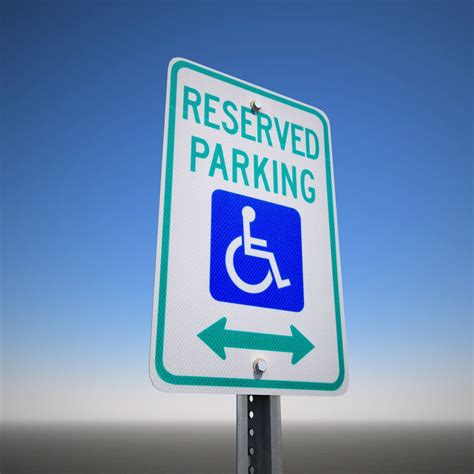 예약 된 주차 표시 3d 모델 20 Max Free3d