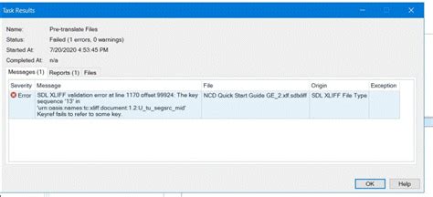 Sdl Xliff Validation Error With Articulate Xlf File Trados Studio Trados Studio Rws