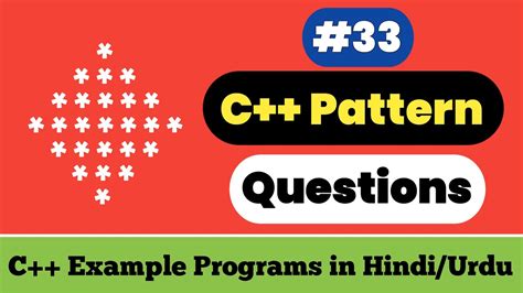 C Pattern Questions 33 Diamond Star Pattern In C C Example