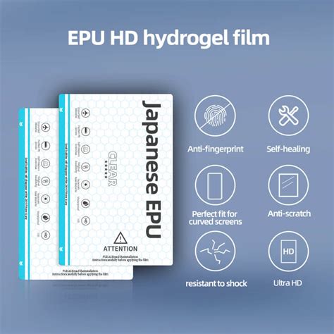 Japan EPU Materials HD Hydrogel Film Sheet Screen Protector LVL Screen Protector Factory