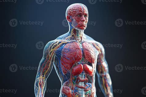 Detailed Human Body Anatomy Illustration For Educational And Medical