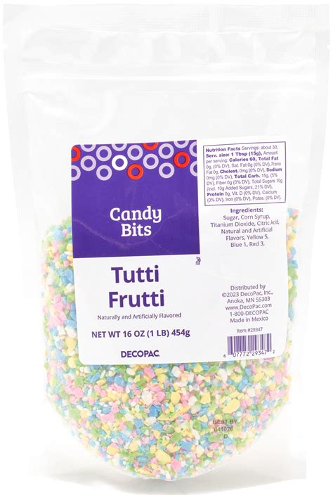 Tutti Fruitti Flavored Crunch Candy Bits Decopac