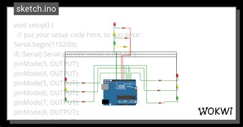 Trafic Light Wokwi Esp32 Stm32 Arduino Simulator